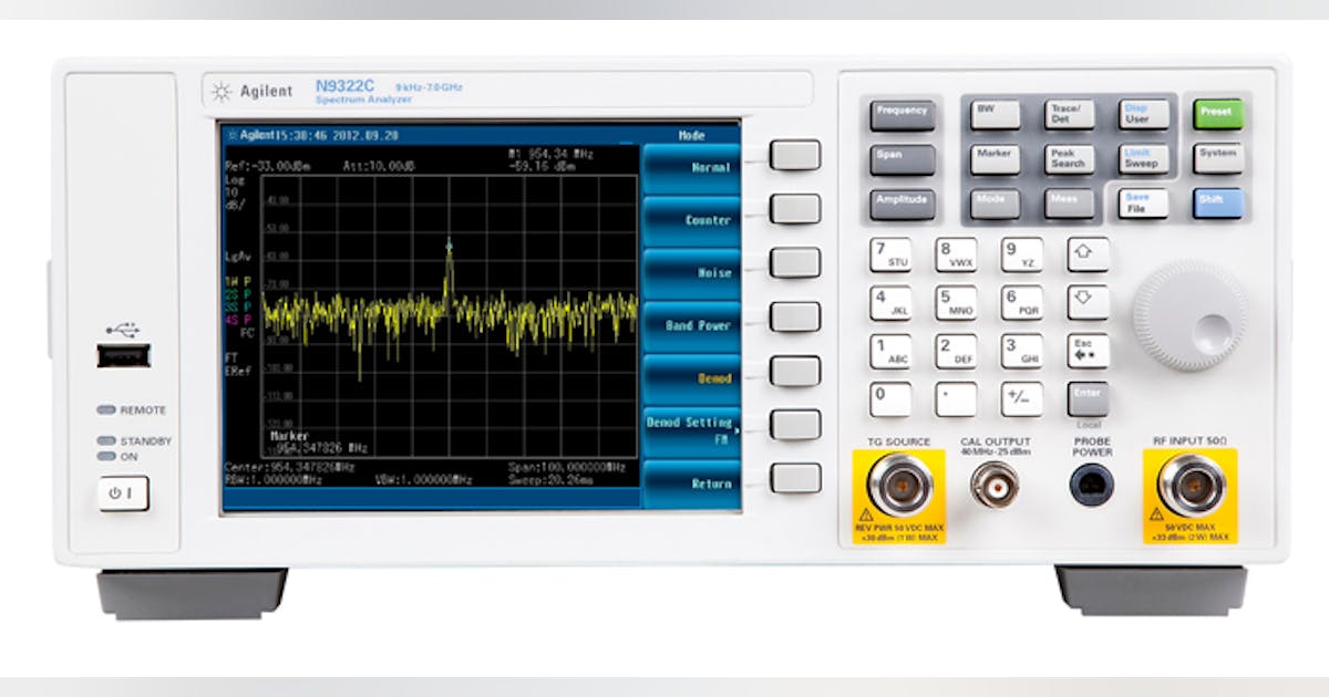 Spectrum Analyzer Scans 9 Khz To 7 Ghz Microwaves And Rf