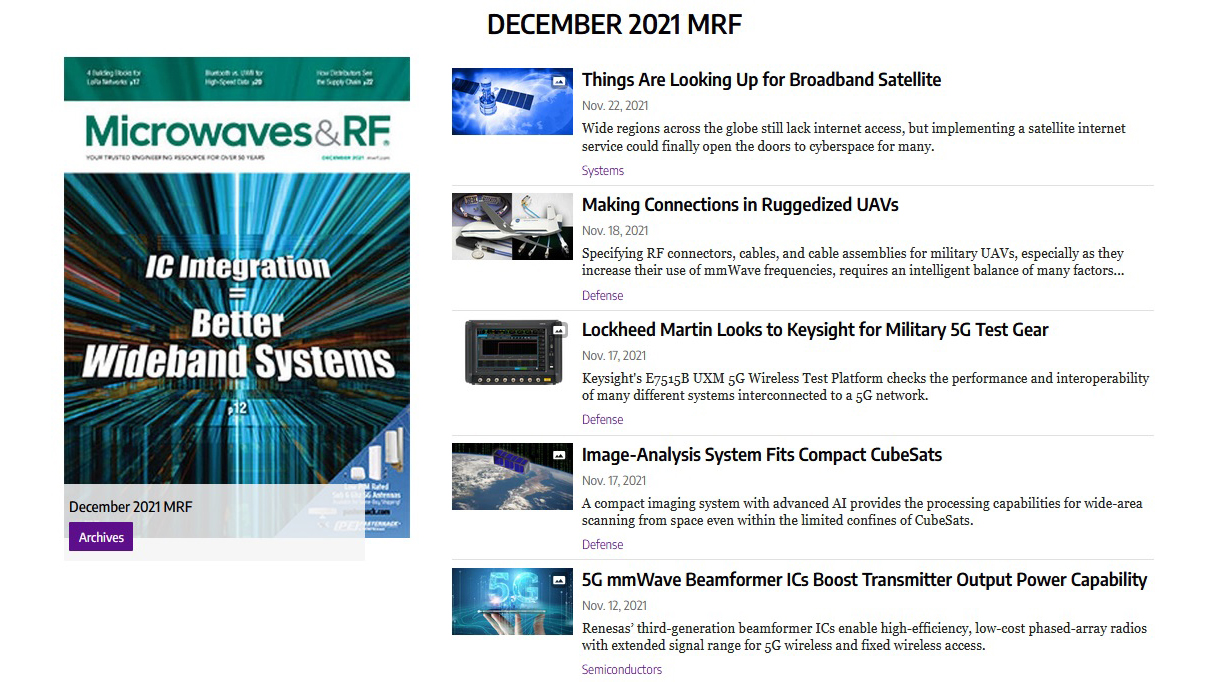 Magazine - Digital Archive | Microwaves & RF