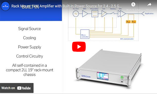Rack Mount 1kW Amplifier with Built-In Power Source for 2.4 – 2.5 GHz ...
